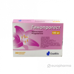 Купить Гинопрогест 100 мг № 30 капс — Europharma